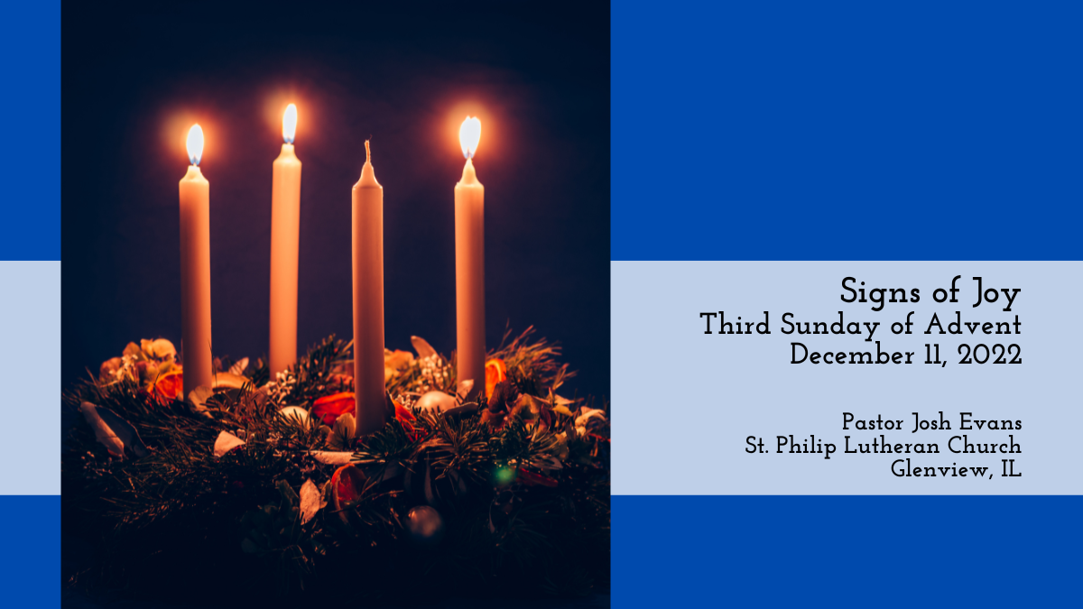 Signs of Joy – Pastor Josh Evans