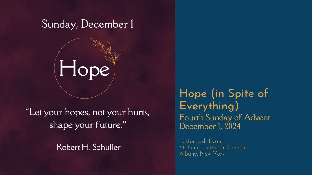 Hope (in Spite of Everything) – Pastor Josh Evans